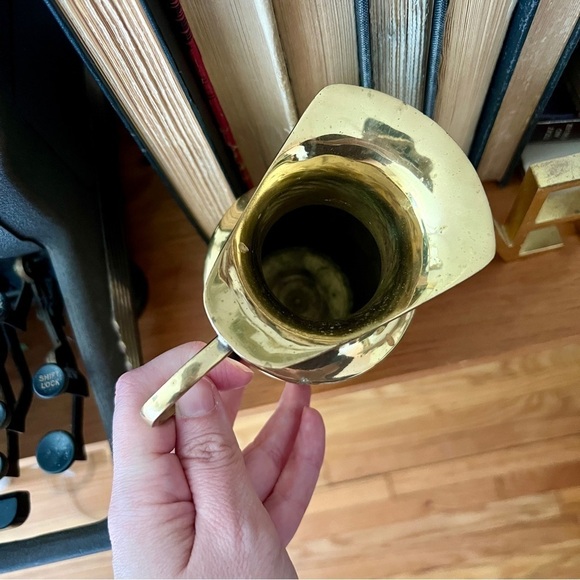 Antique | Accents | Vintage Stunning Gold Brass Pitcher Vase Decor ...